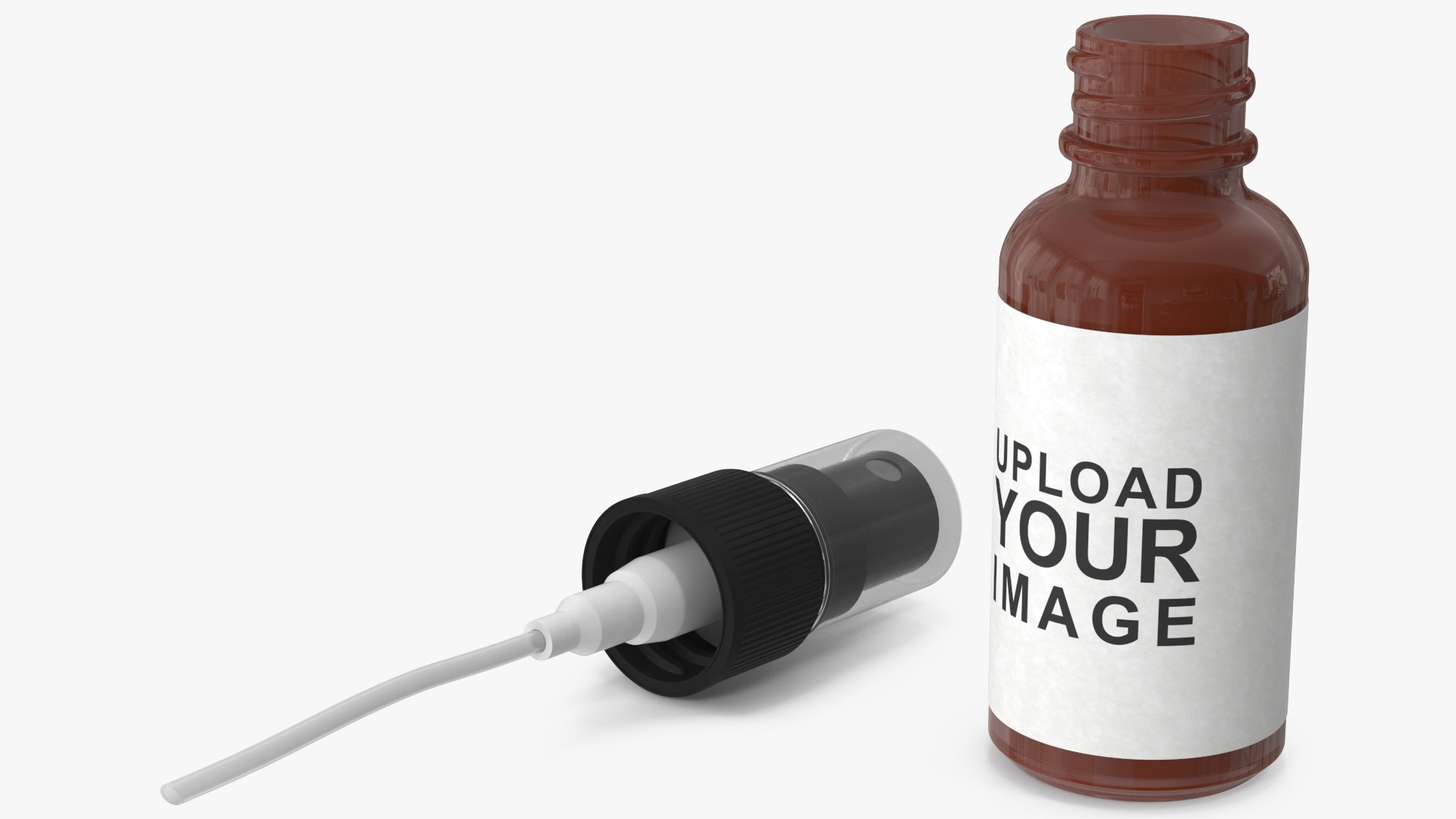 3D Spray Bottle Amber Glass Model - TurboSquid 1563352