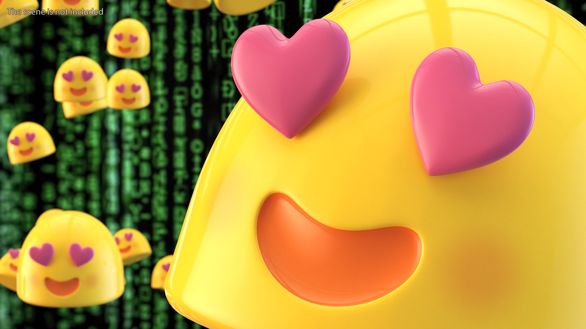 Heart Eyes Android Emoji 3D - TurboSquid 1823731