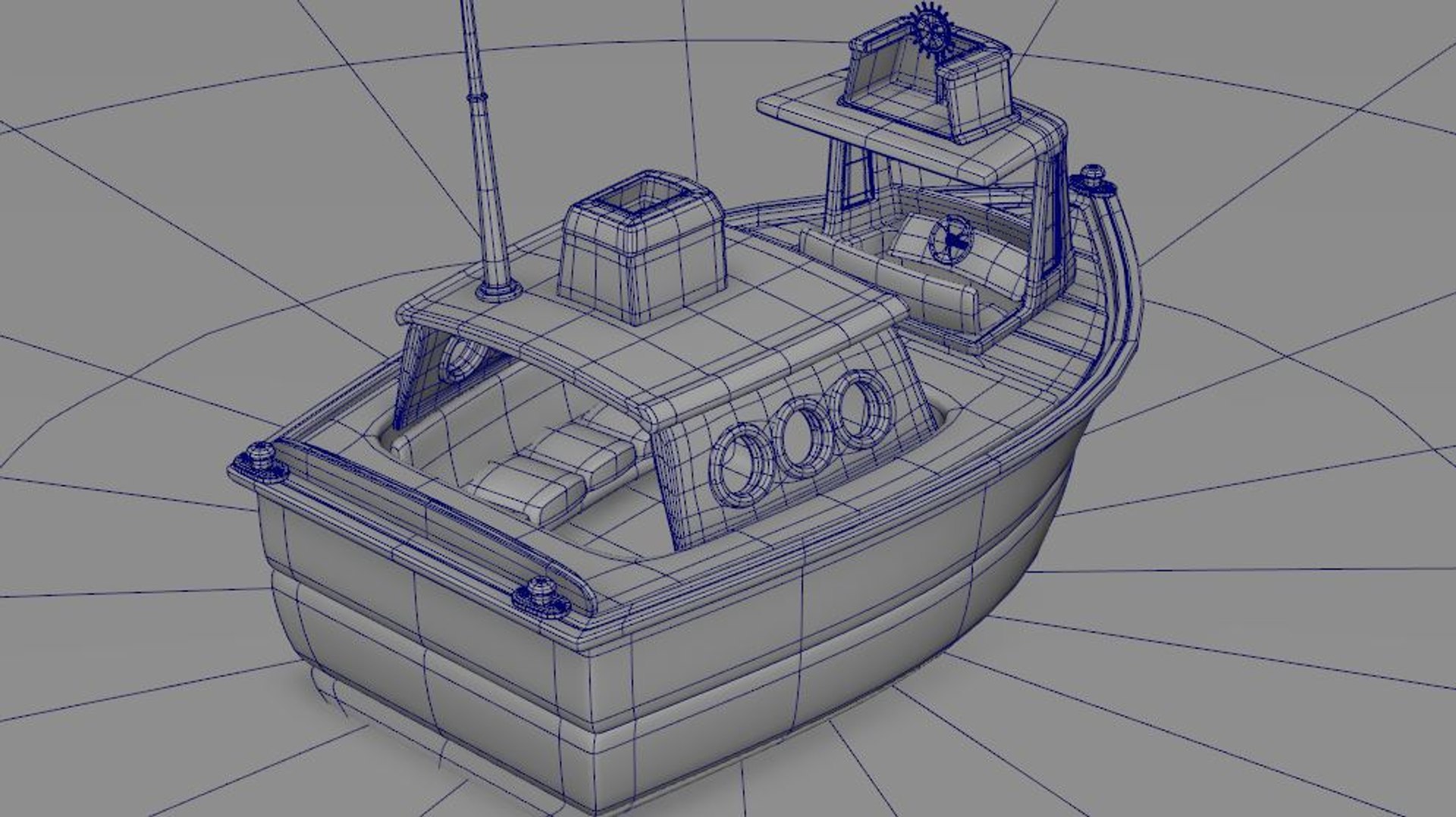 3D cartoon boat model - TurboSquid 1394628