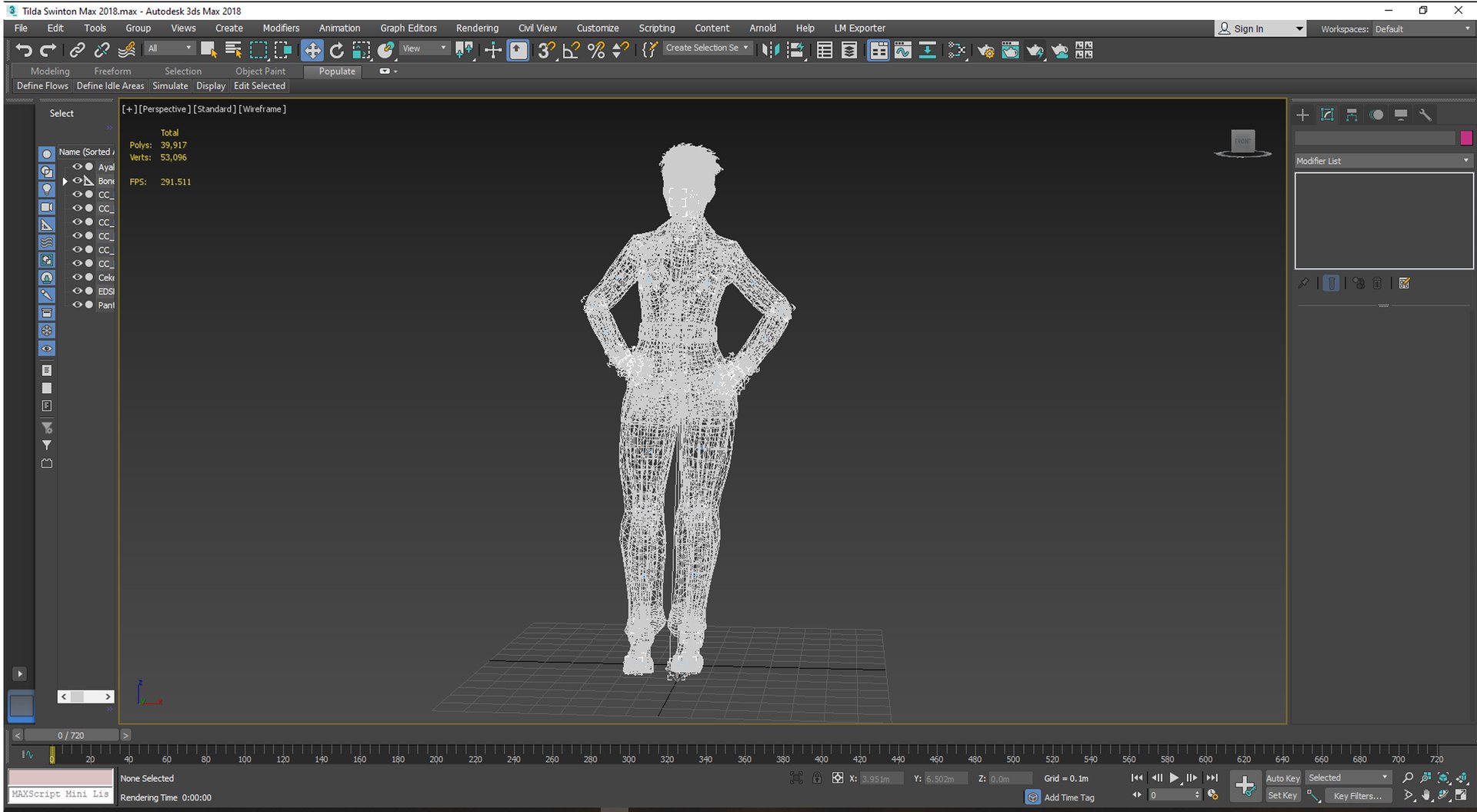3D Model Tilda Swinton 2 3D Rigged Model Ready For Animation ...
