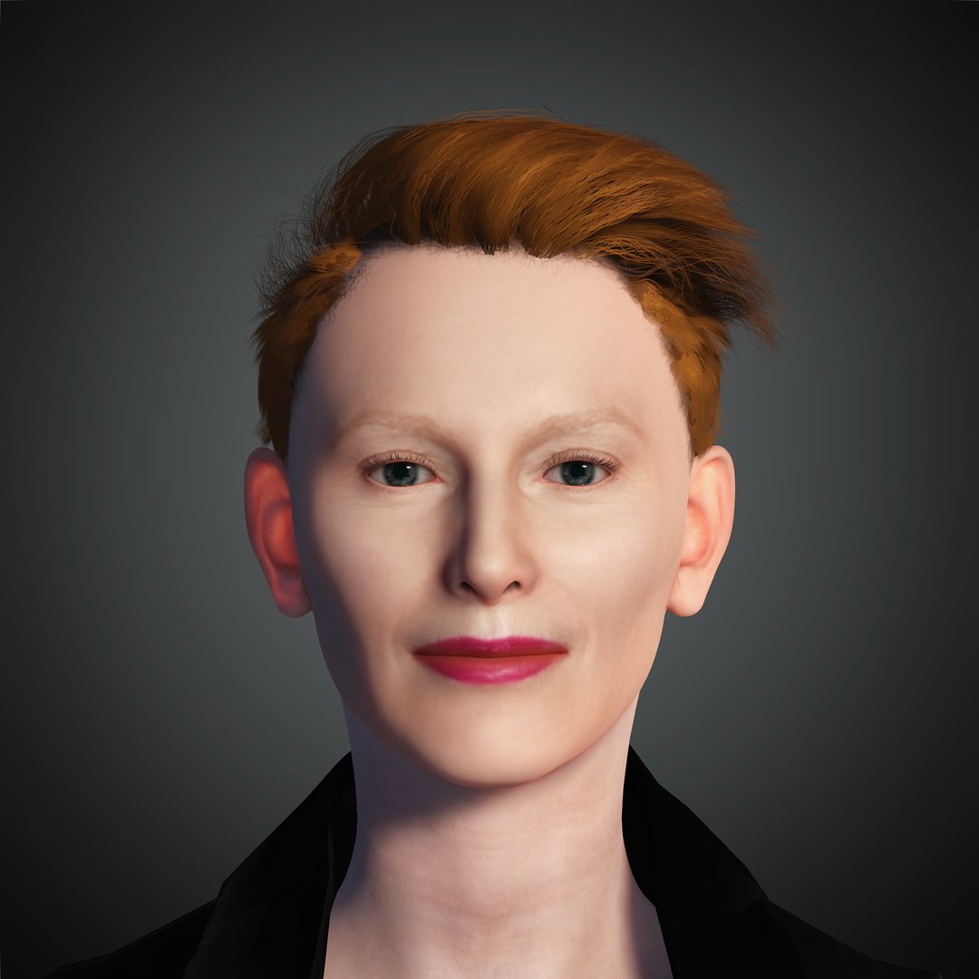 3D Model Tilda Swinton 2 3D Rigged Model Ready For Animation ...