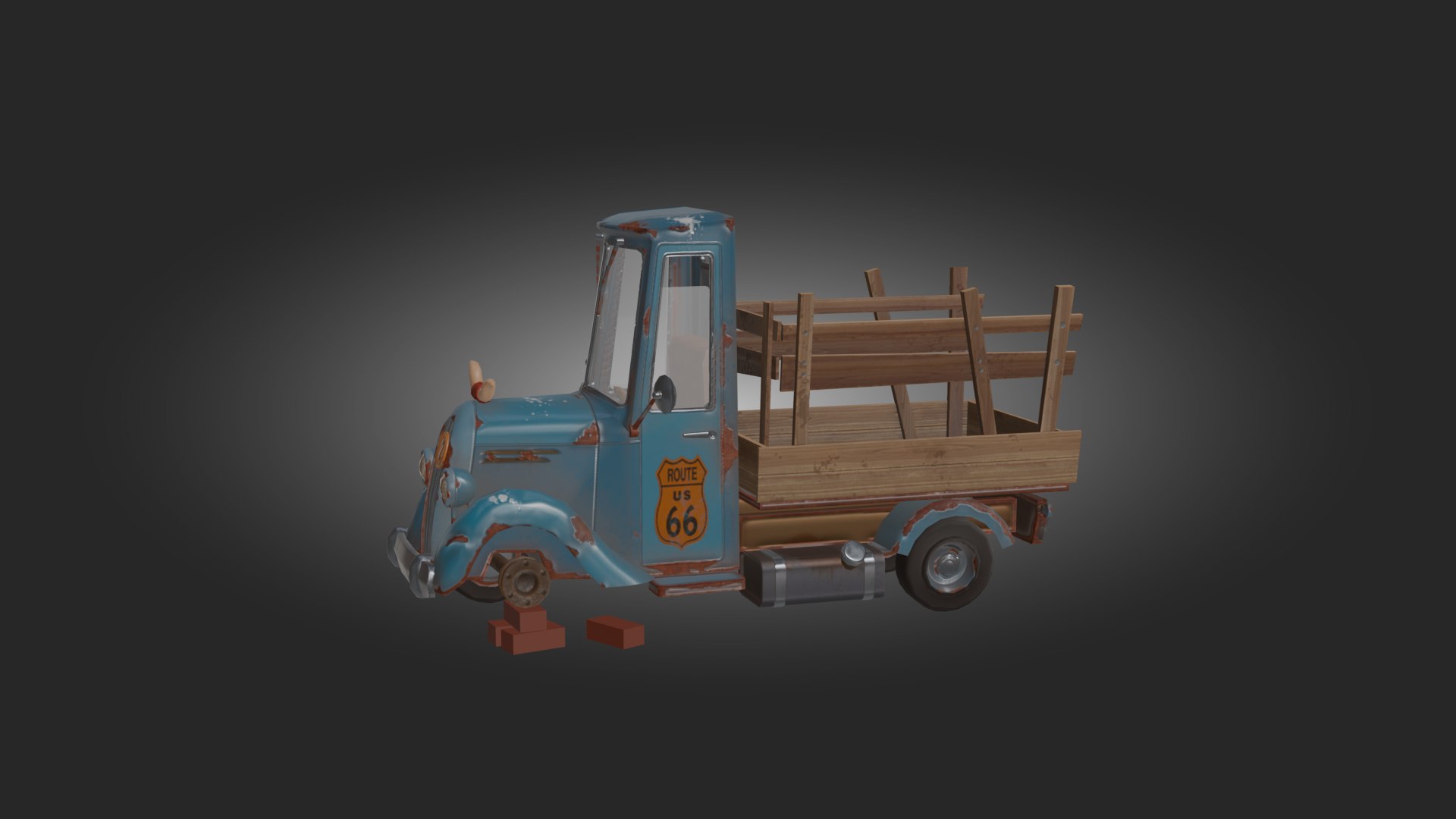 Cartoon Low Poly Pick Up Truck 3D Model 3D - TurboSquid 2314678