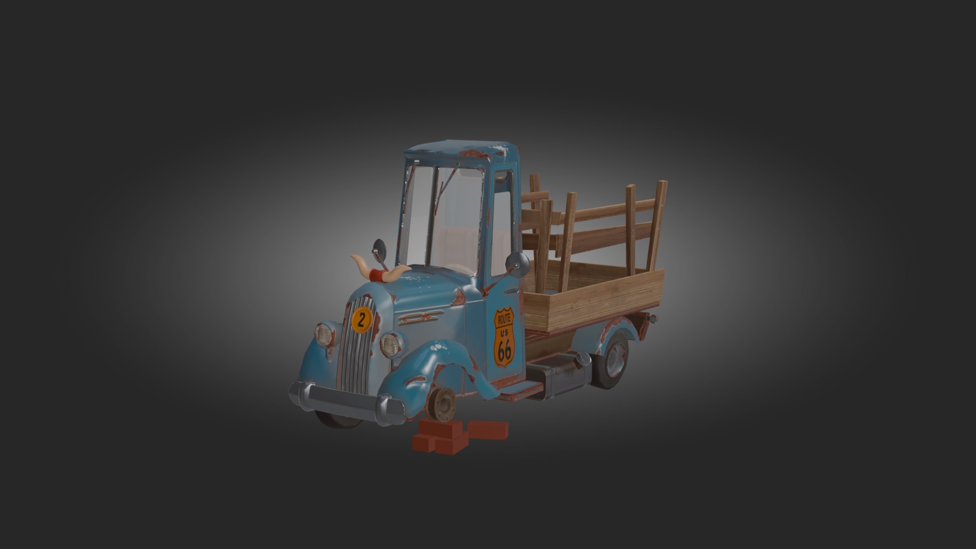 Cartoon Low Poly Pick Up Truck 3D Model 3D - TurboSquid 2314678