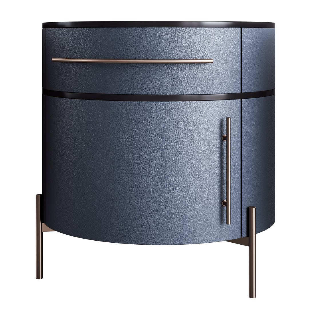 Leather Bedside Table Baxter Plisse 3D Model - TurboSquid 2082988