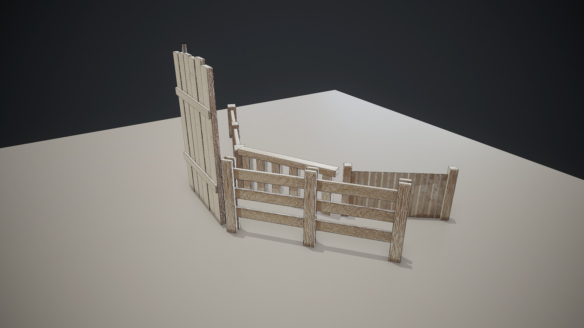 Low-poly Fences Pack 3D Model - TurboSquid 1263064