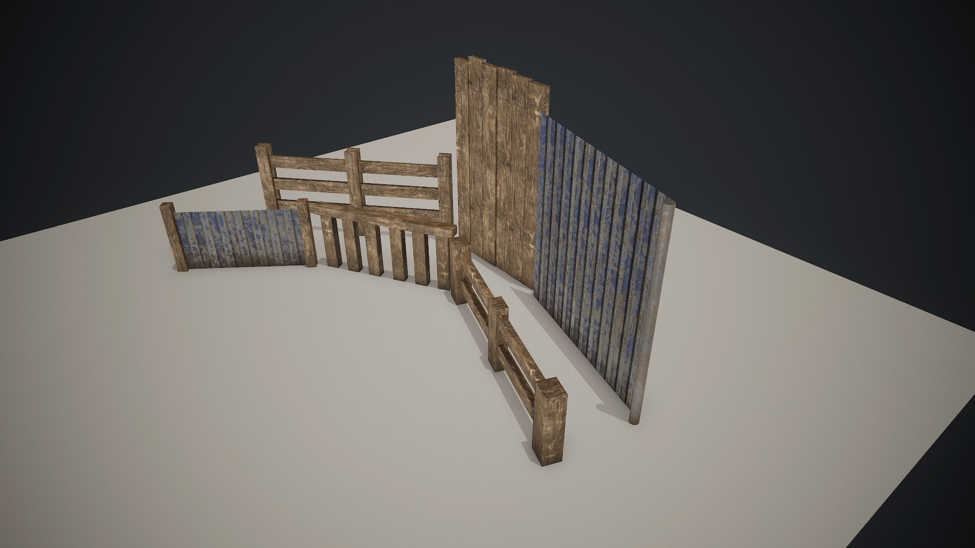 Low-poly Fences Pack 3D Model - TurboSquid 1263064