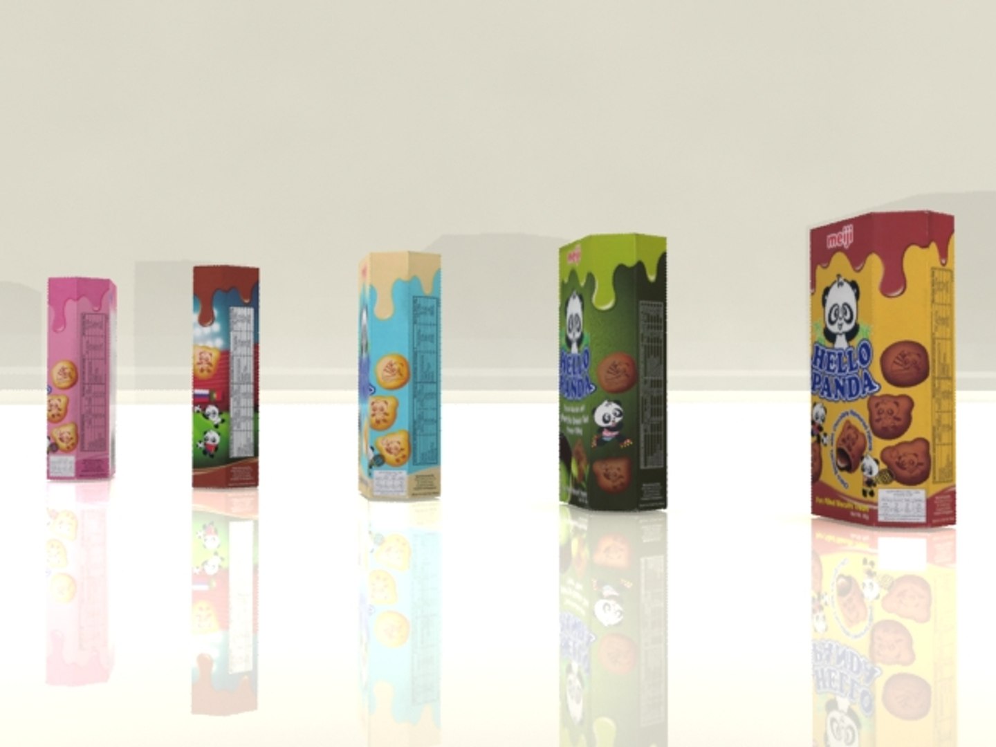 Meiji Hello Panda Snack 3d Model