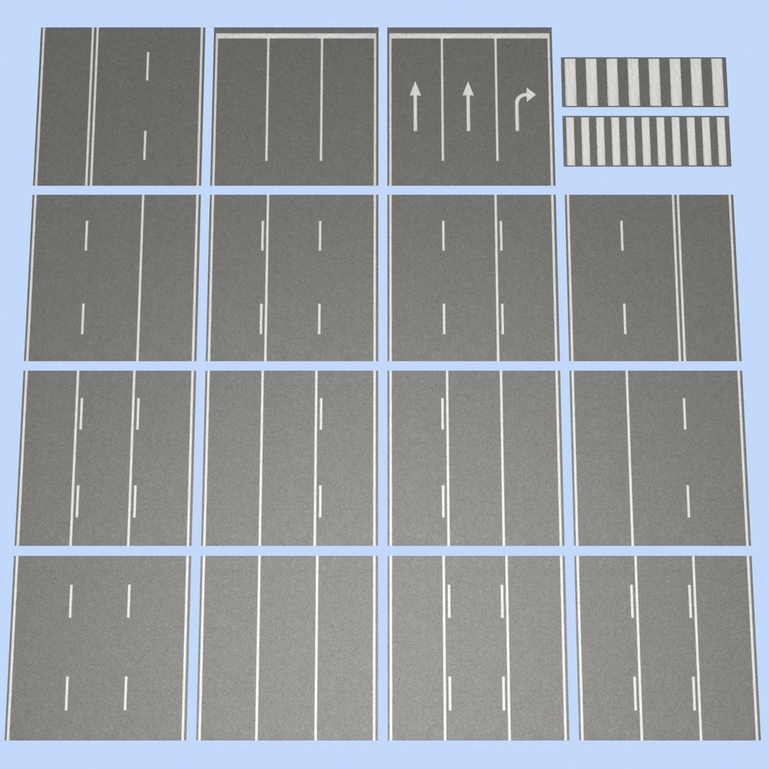 road mht-02 3 lane 3d model