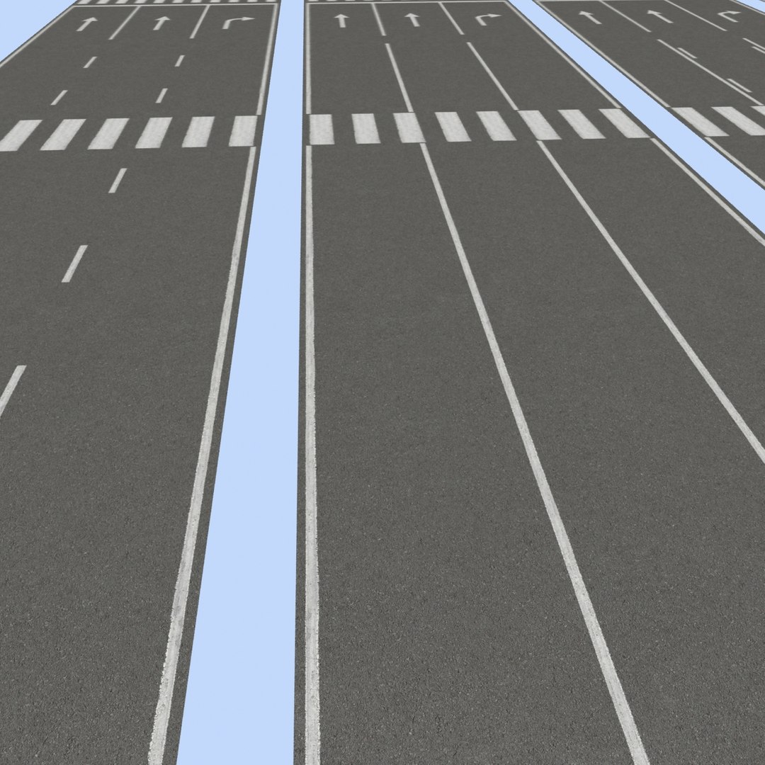 road mht-02 3 lane 3d model