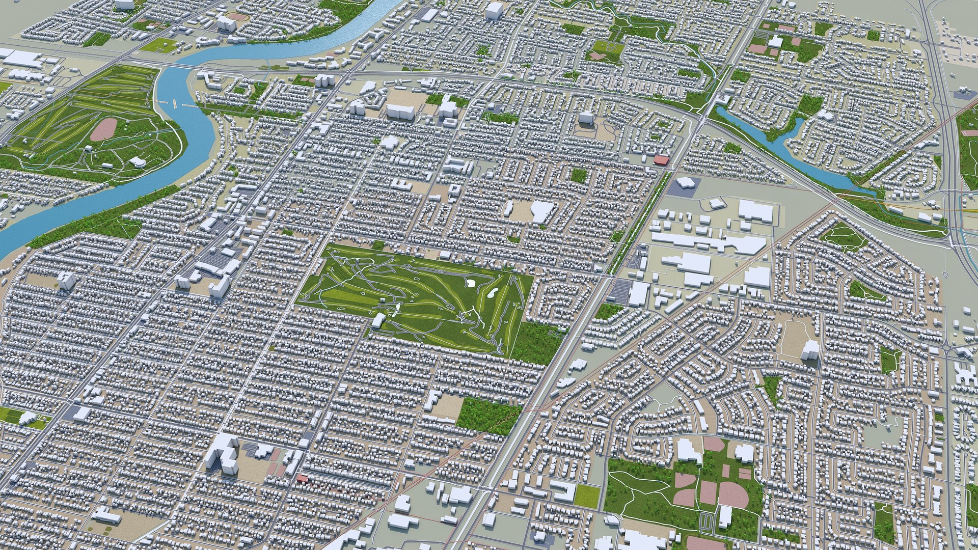 City Area Building 3D Model - TurboSquid 1669345