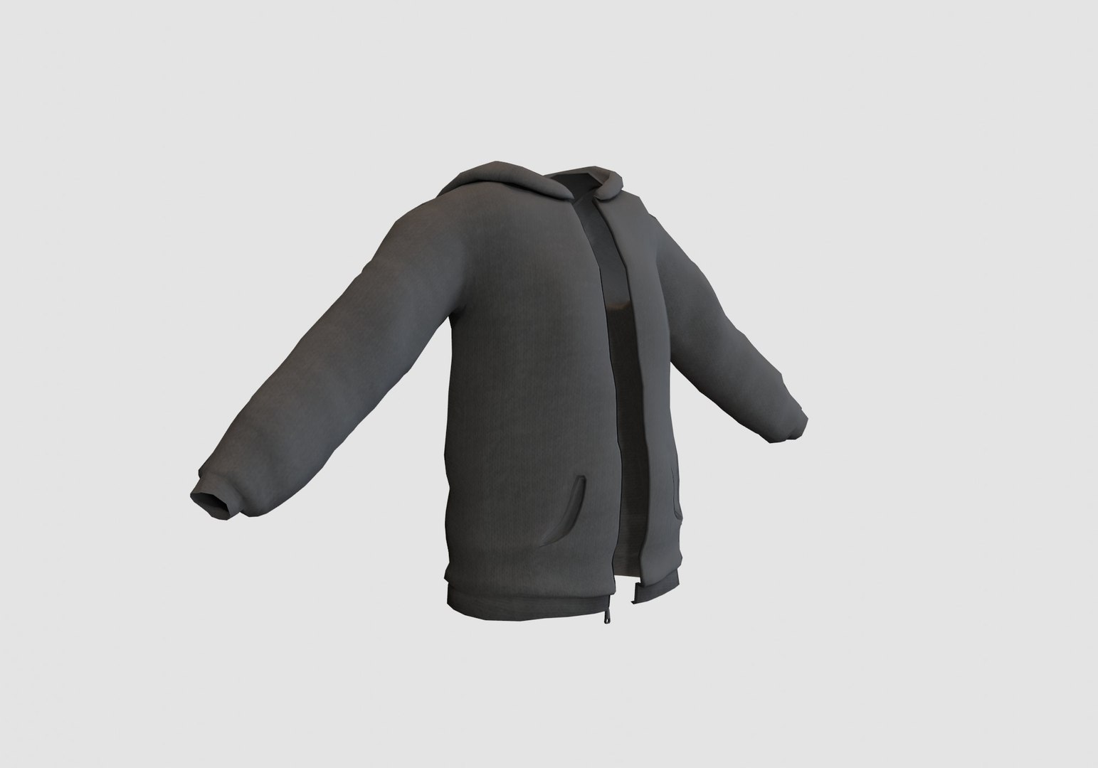 Basic Gray Jacket Model - TurboSquid 1902848