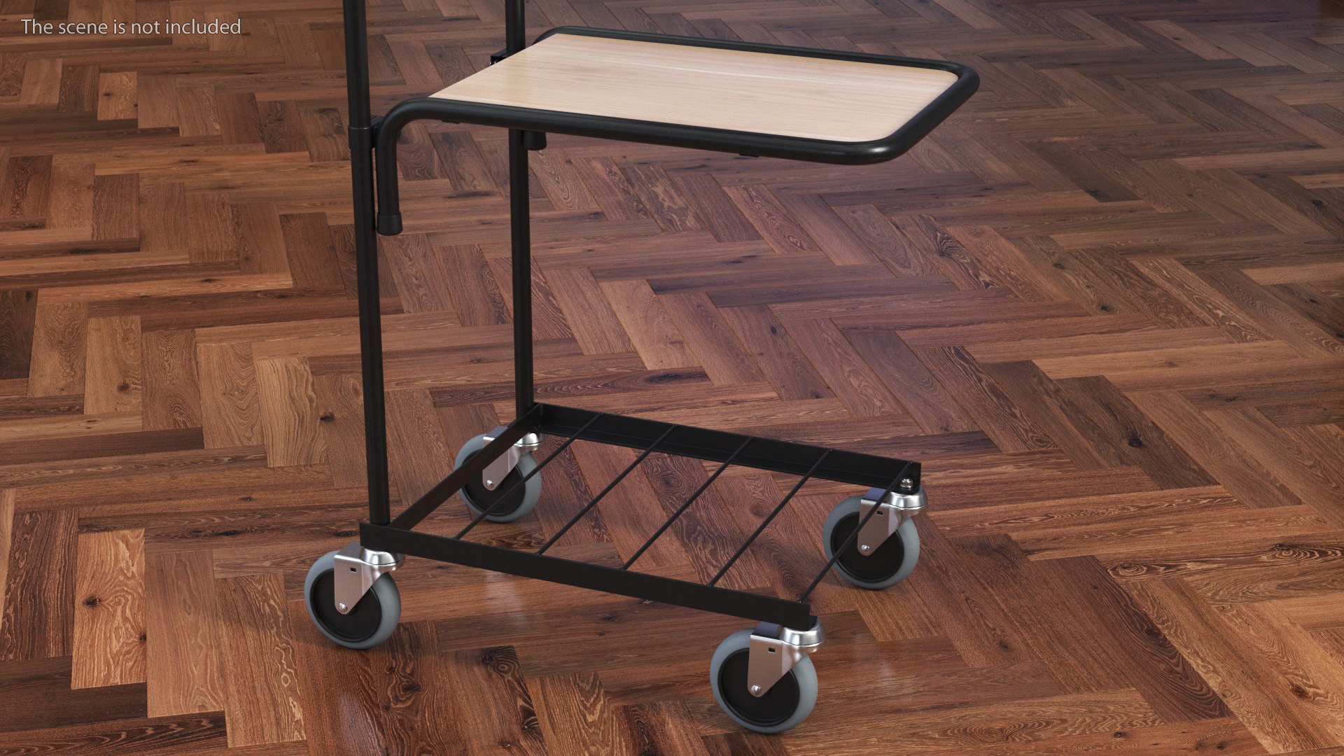 Mini Trolley With Two Shelves Black 3D Model - TurboSquid 1971280