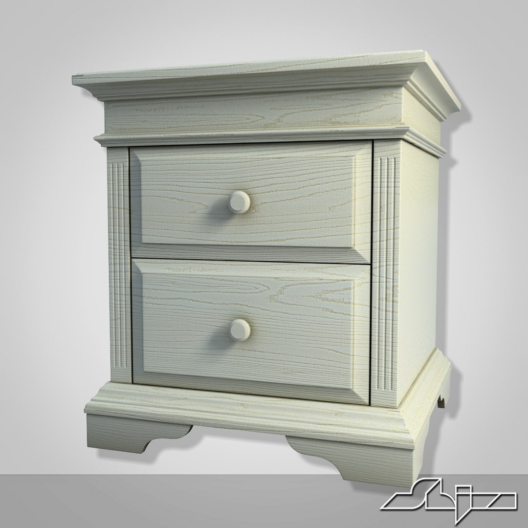3d Model Bedside Table