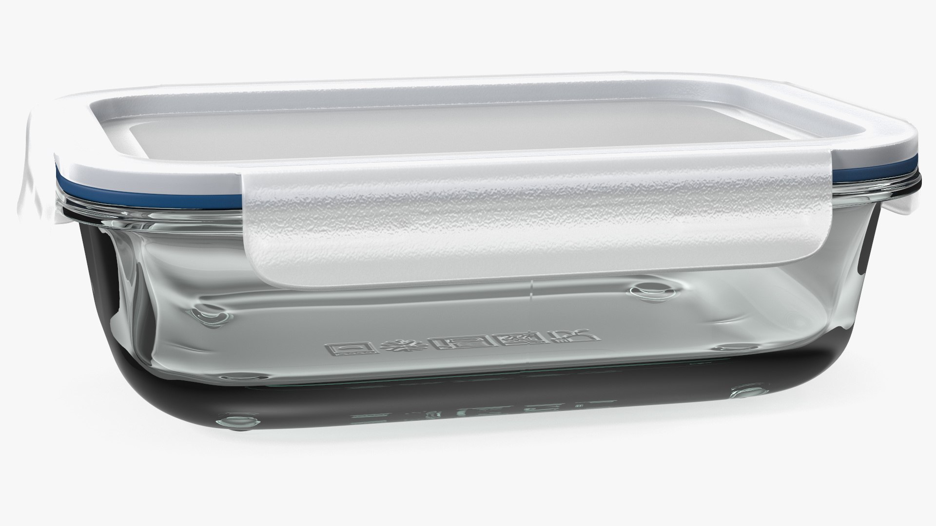 3D Rectangular Glass Clip Lock Food Container 1000ml - TurboSquid 1735851