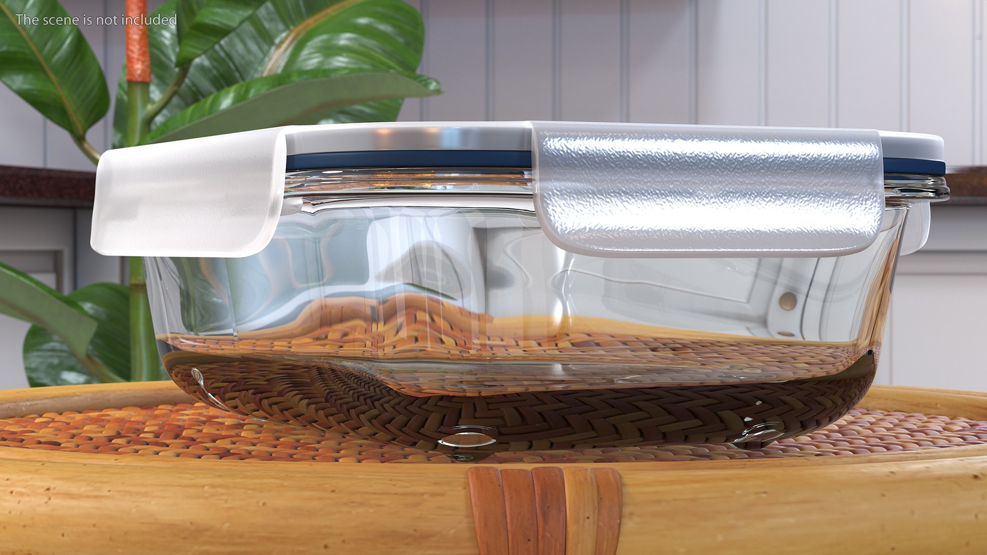 3D Rectangular Glass Clip Lock Food Container 1000ml - TurboSquid 1735851