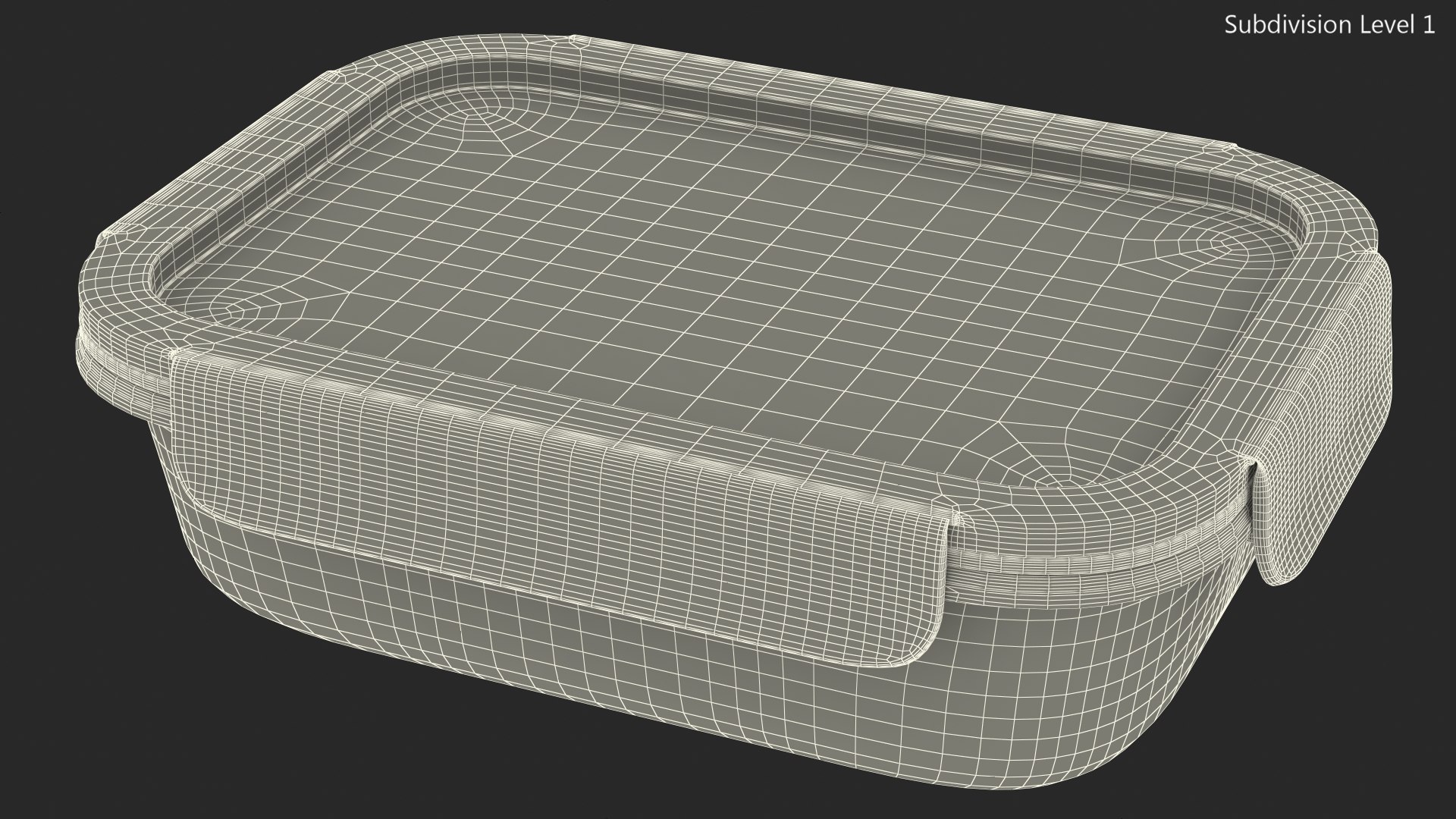 3D Rectangular Glass Clip Lock Food Container 1000ml - TurboSquid 1735851