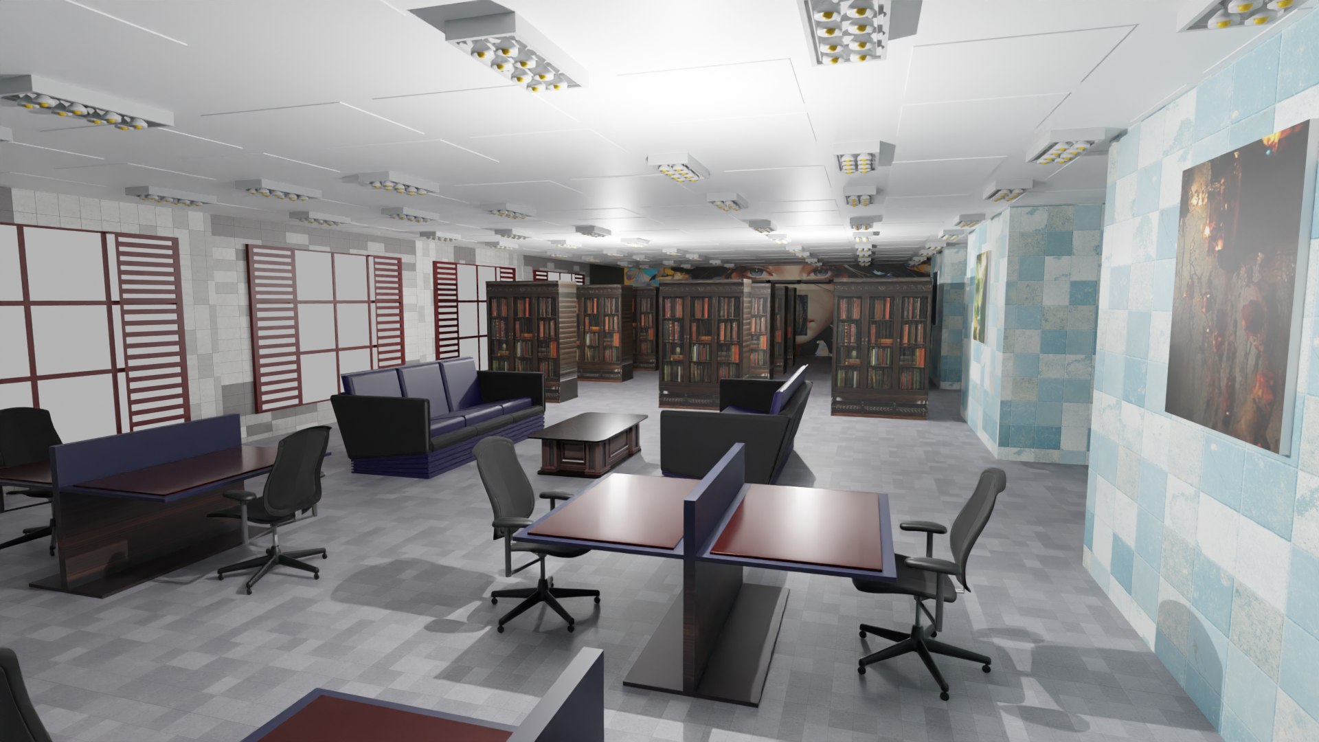 Library Interior 3D model - TurboSquid 2177257