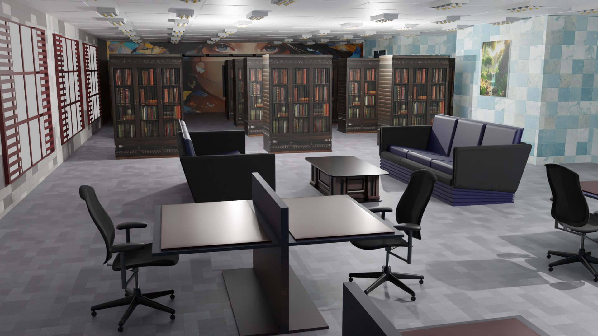 Library Interior 3D model - TurboSquid 2177257