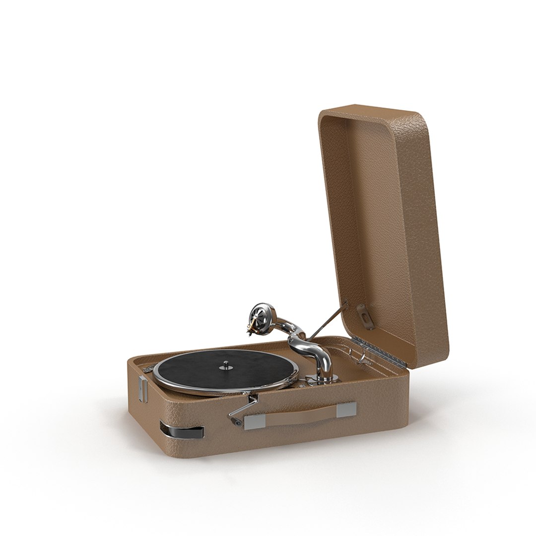 3d portable gramophone model