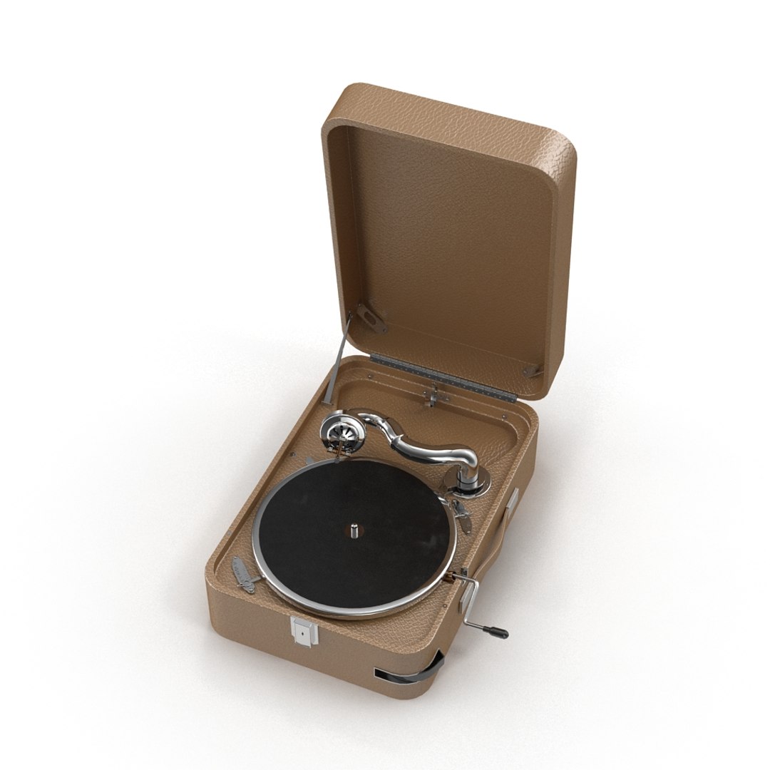 3d portable gramophone model