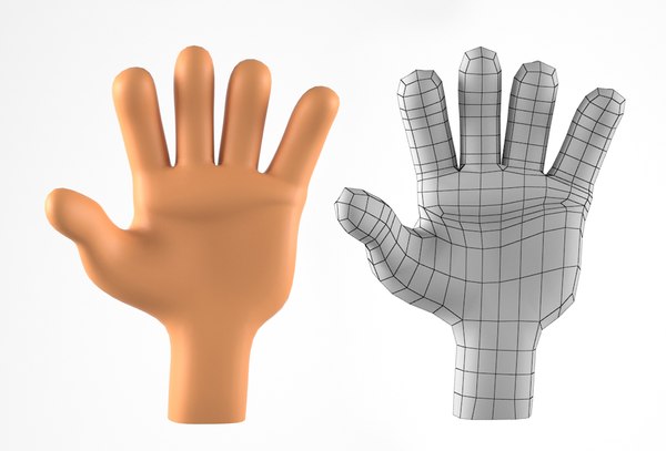 3d model cartoon hand