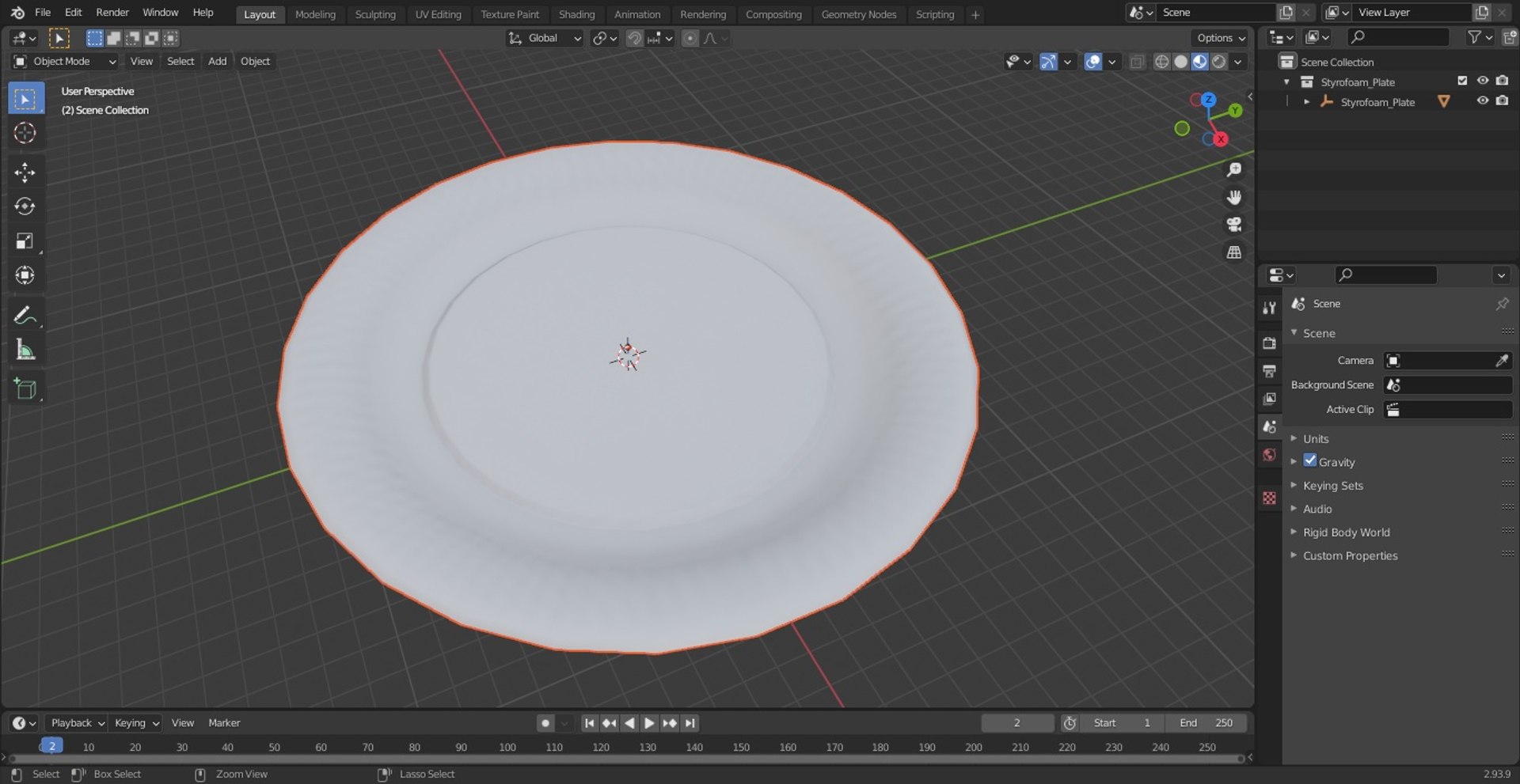 3D Styrofoam Plate model - TurboSquid 2051611