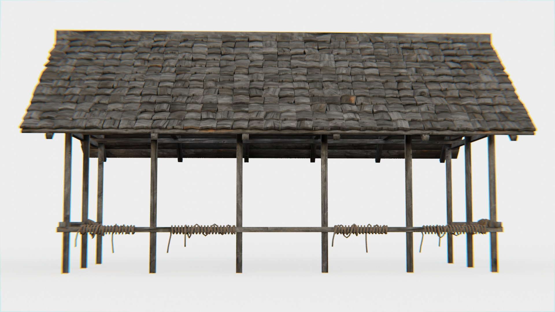 3D Old Wooden Medieval Shed Building 3 Model - TurboSquid 2104770