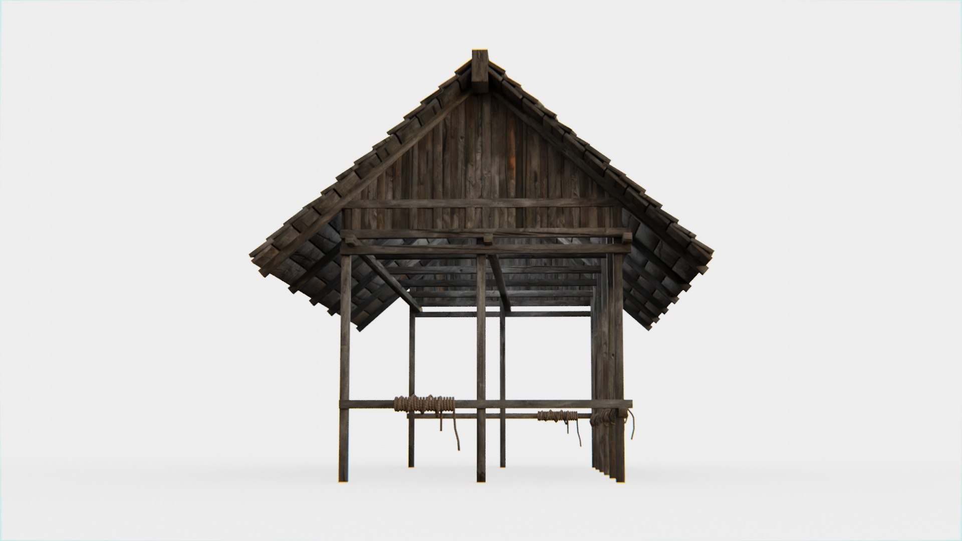 3D Old Wooden Medieval Shed Building 3 Model - TurboSquid 2104770