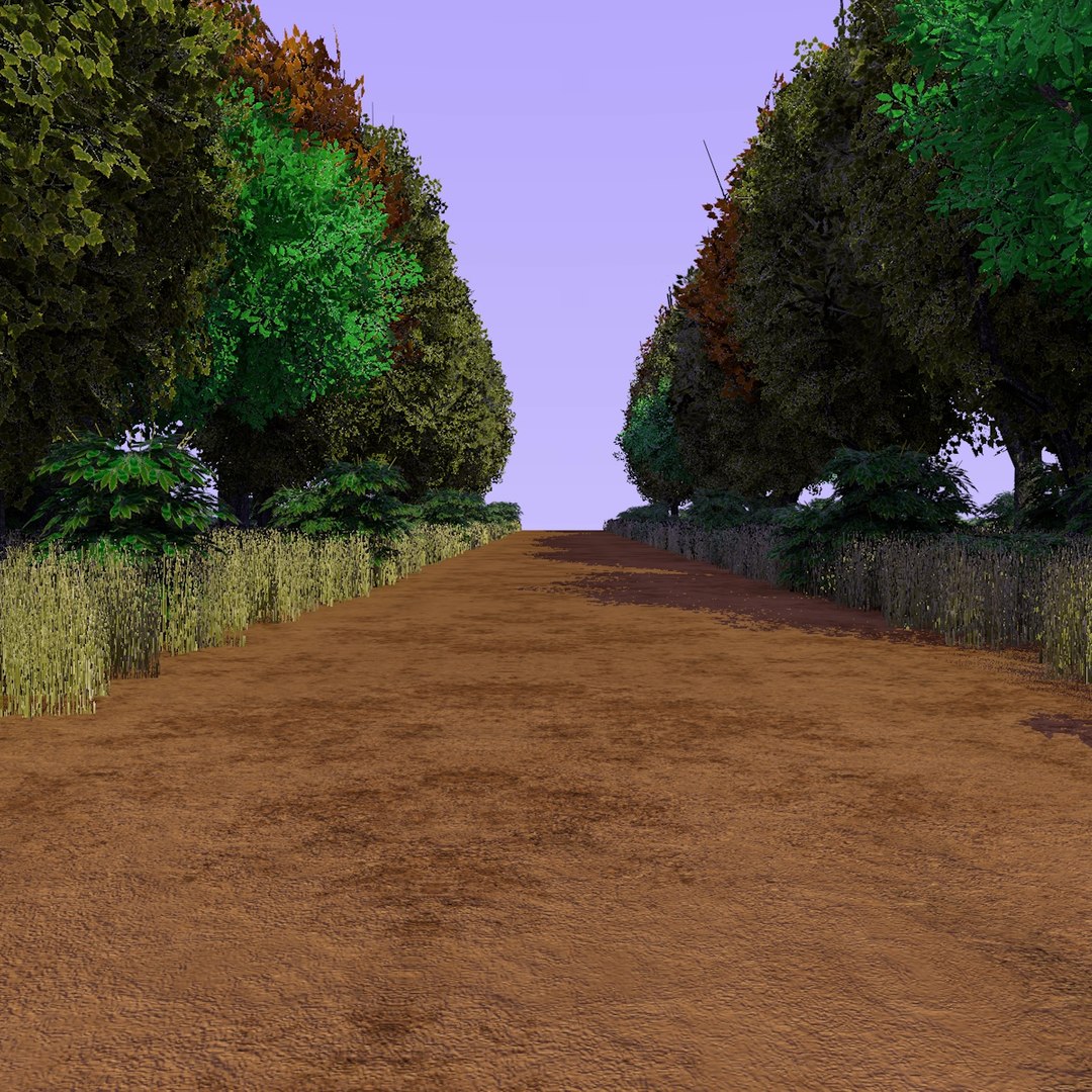 country forest path c4d