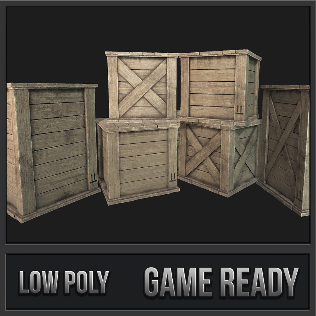 3D Wooden Crates Pbr 01 Model - TurboSquid 1228663