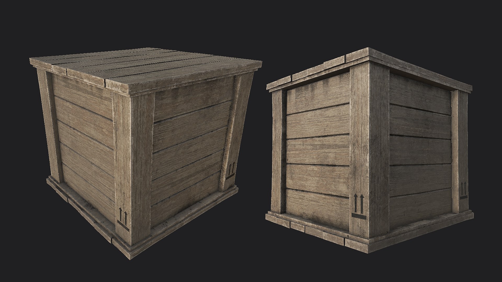 3D Wooden Crates Pbr 01 Model - TurboSquid 1228663