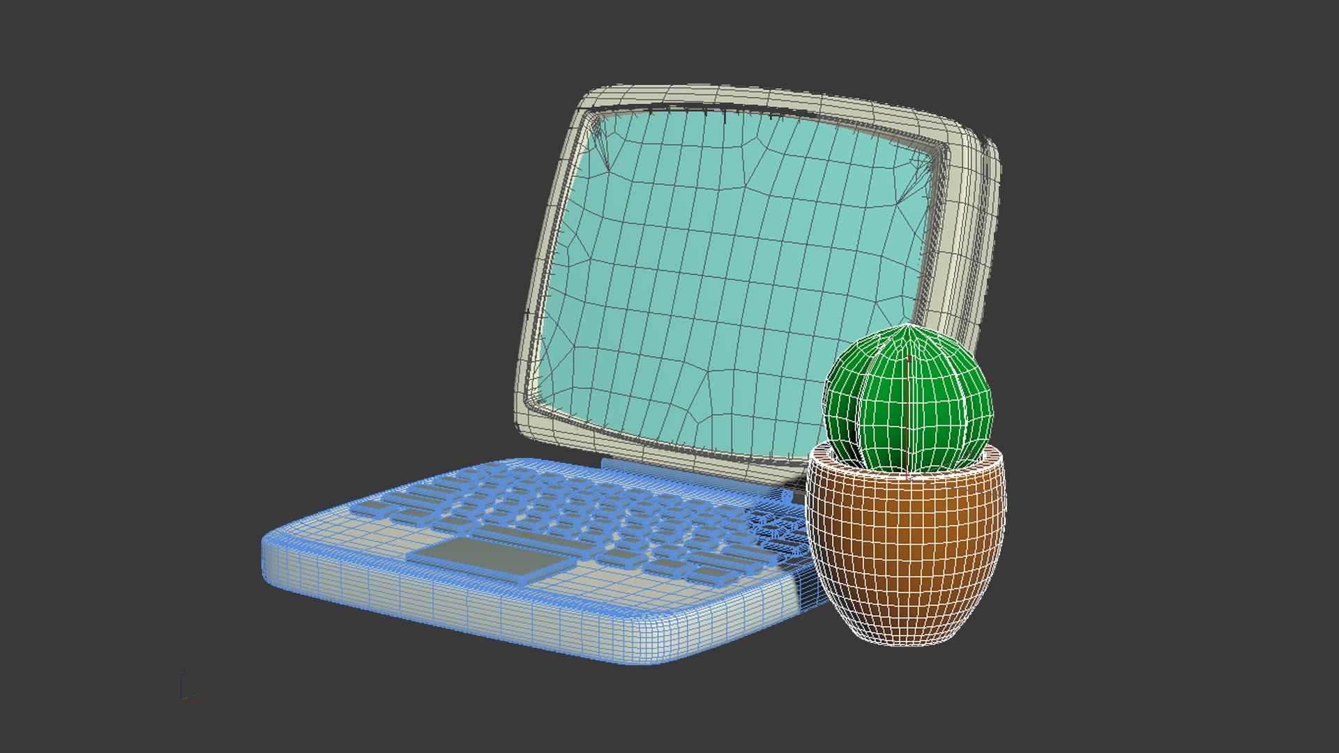 Cartoon Laptop Notebook 3D Model - TurboSquid 1866820