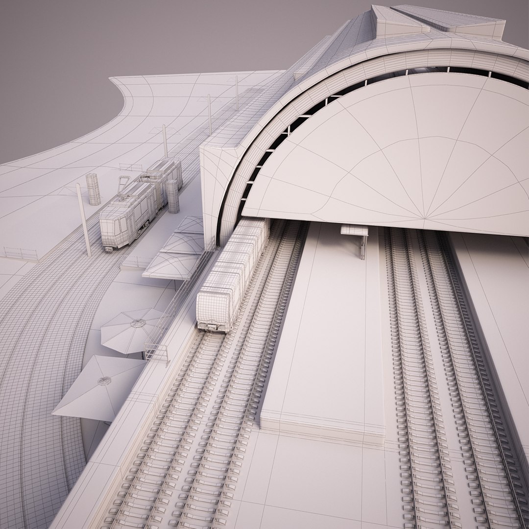 3D railway station alexanderplatz s-bahnhof - TurboSquid 1153197