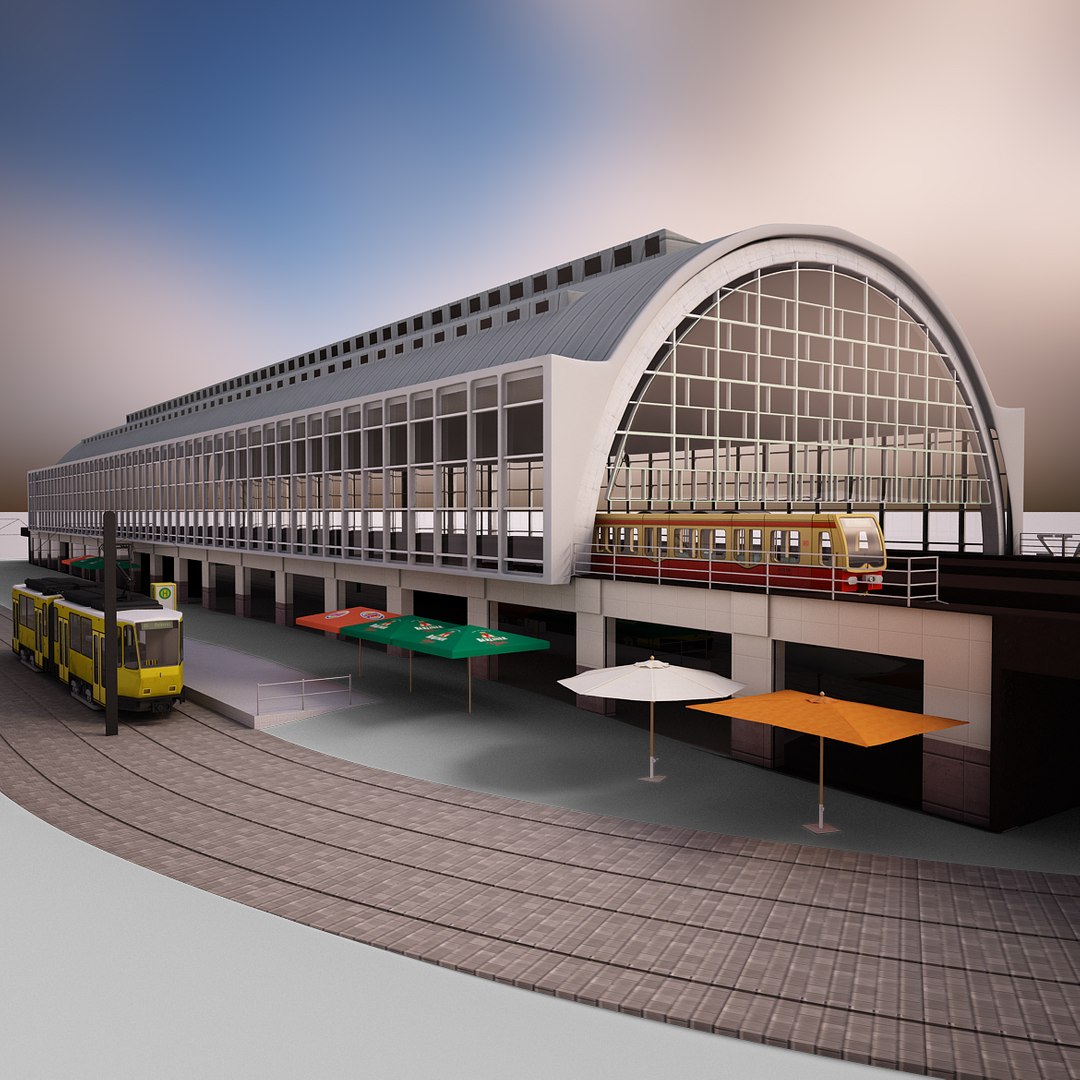 3D railway station alexanderplatz s-bahnhof - TurboSquid 1153197