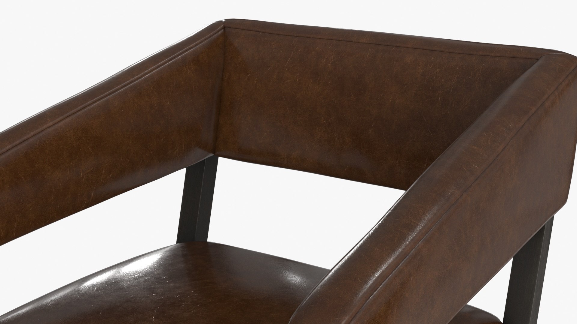 3D Club Lounge Chair Leather - TurboSquid 2273135