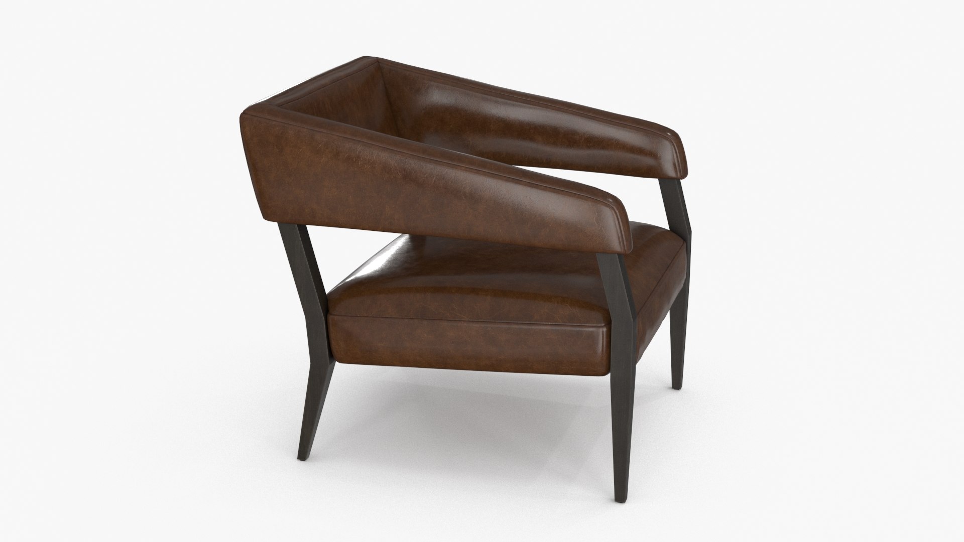 3D Club Lounge Chair Leather - TurboSquid 2273135
