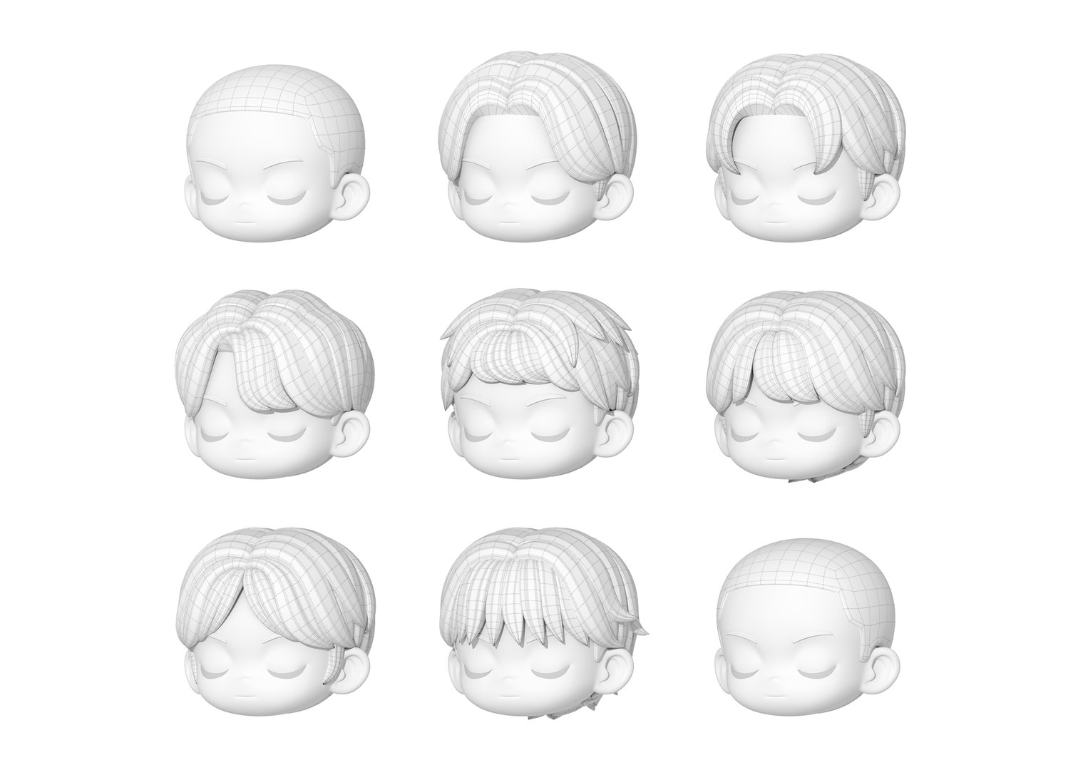 Colin Modular Hair 3D Model - TurboSquid 1941581