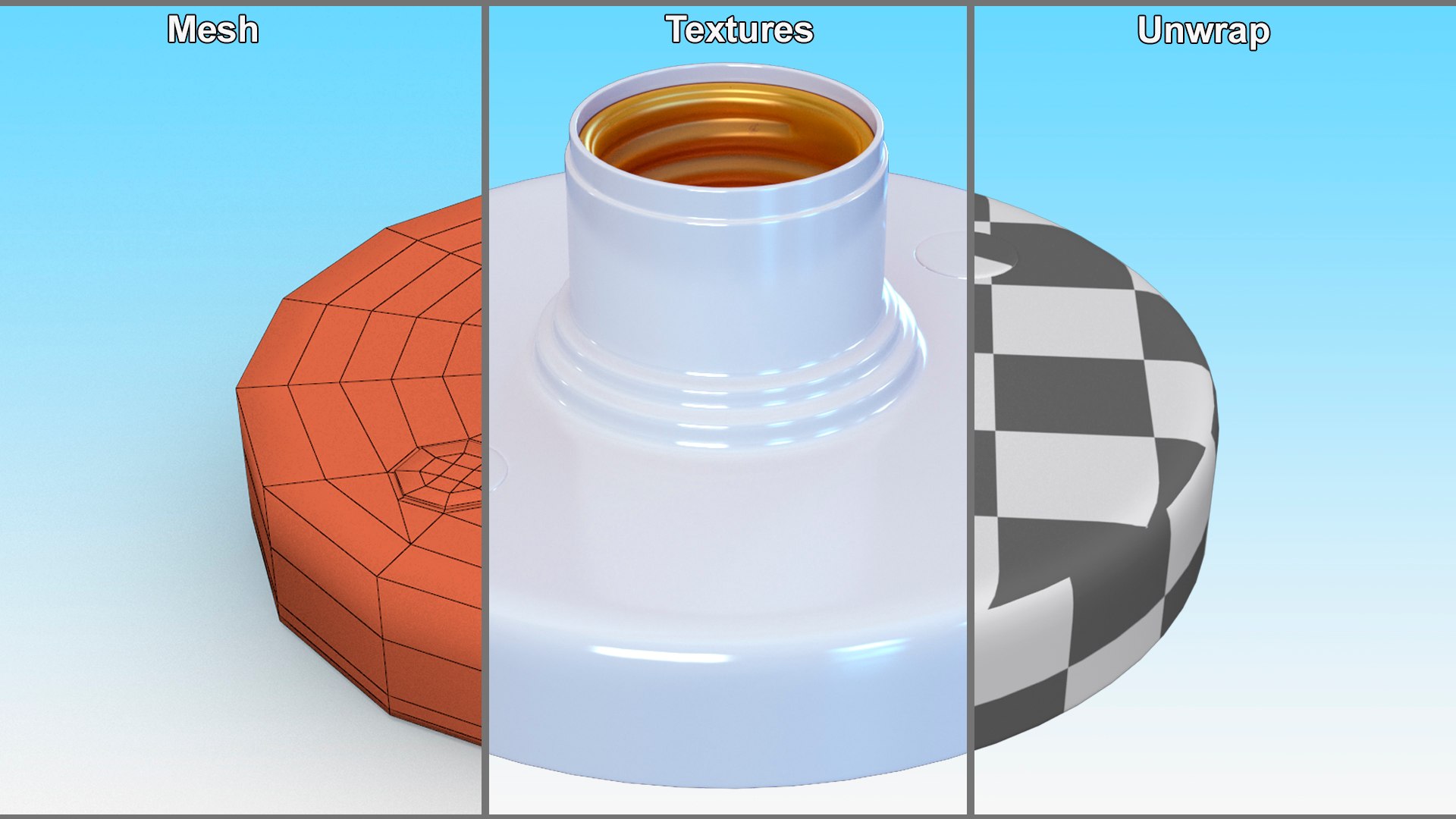 3D Round Screw Light Bulb Socket Model - TurboSquid 2243141