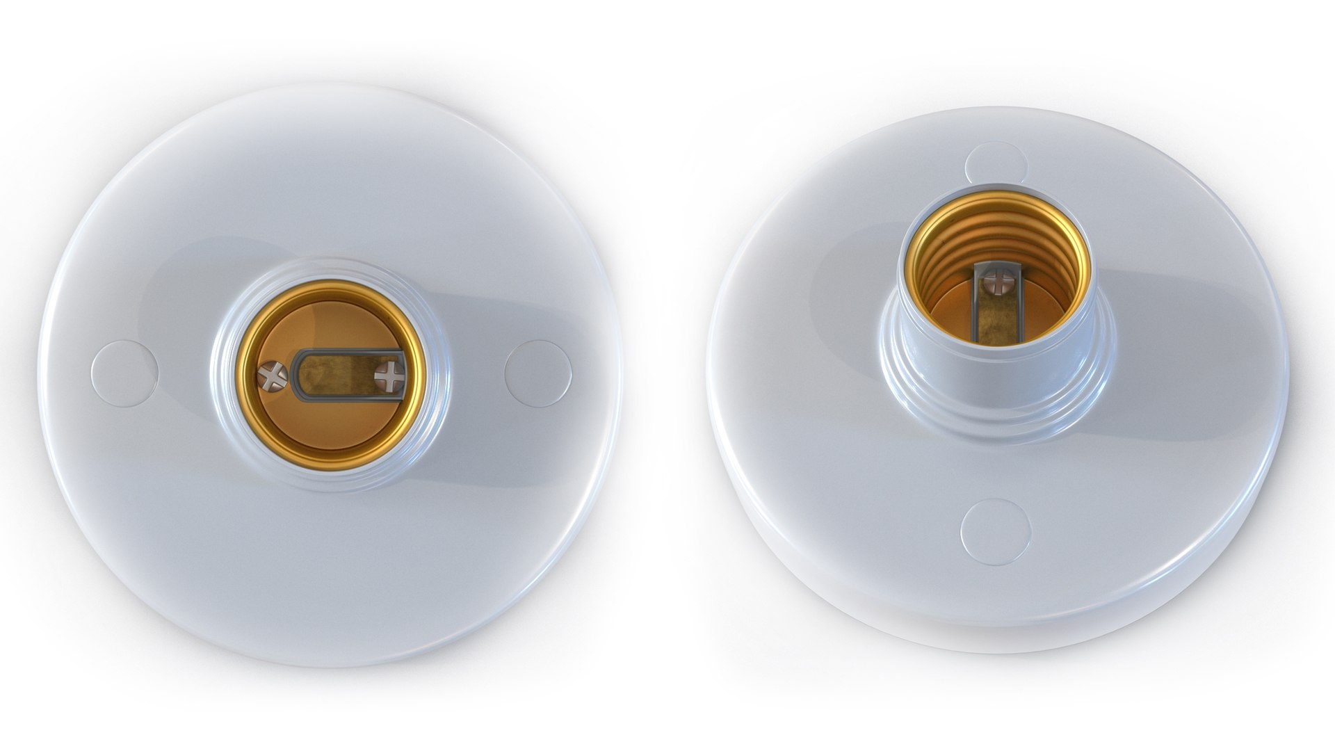 3D Round Screw Light Bulb Socket Model - TurboSquid 2243141