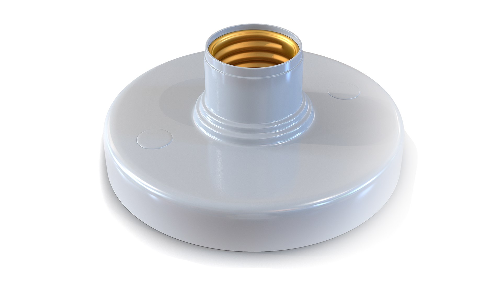 3D Round Screw Light Bulb Socket Model - TurboSquid 2243141