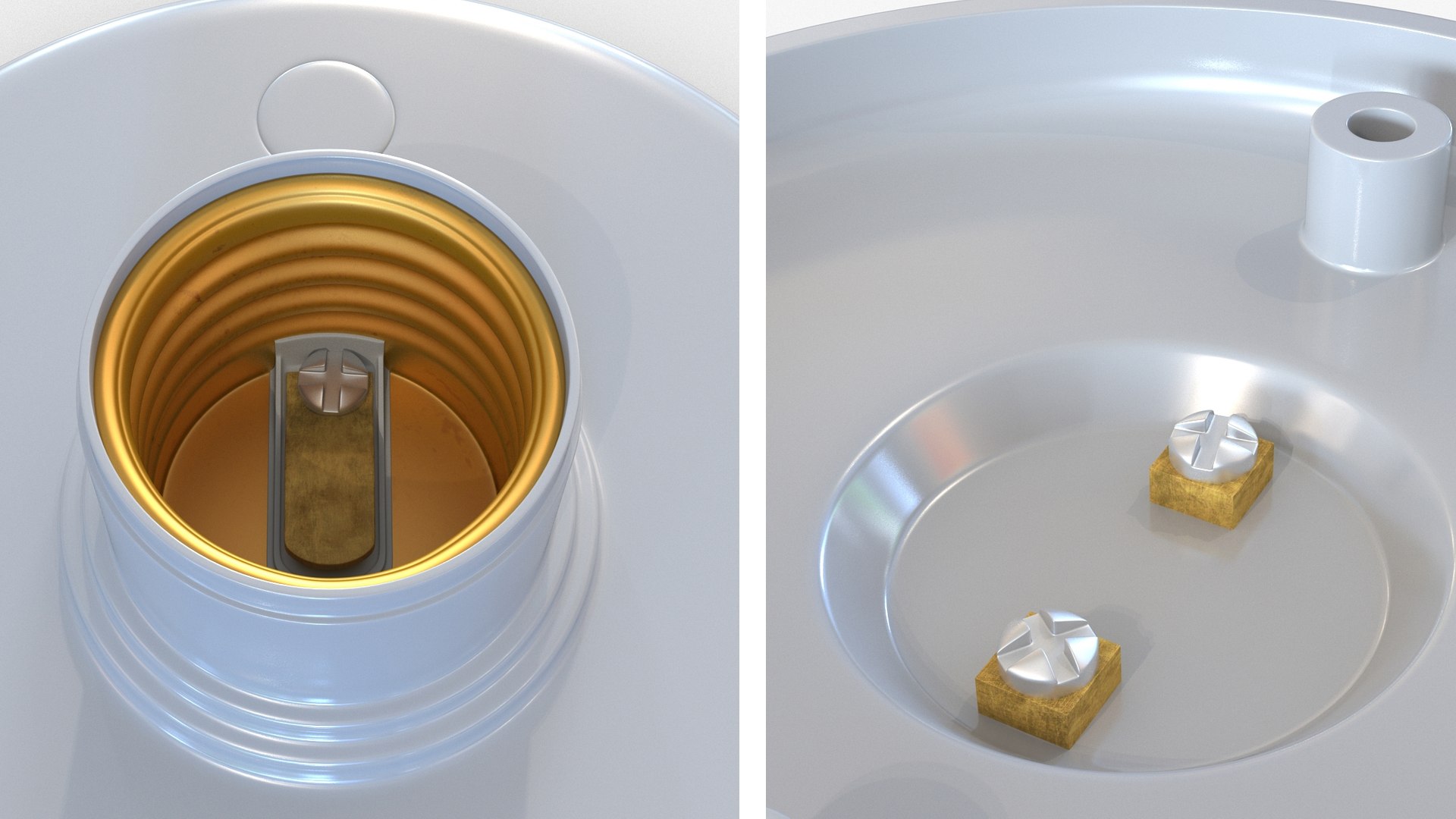 3D Round Screw Light Bulb Socket Model - TurboSquid 2243141