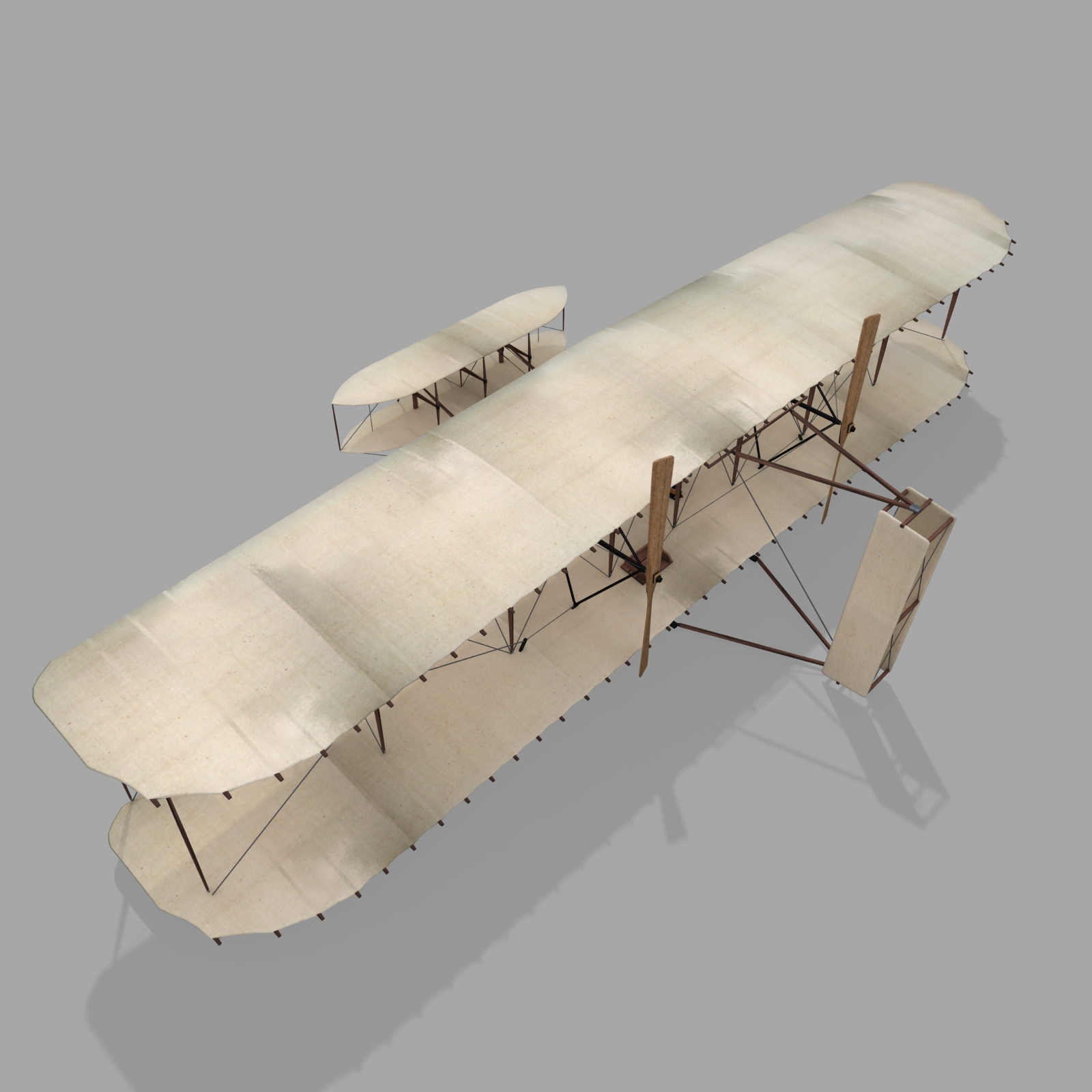 wright flyer 1903 brothers 3d model