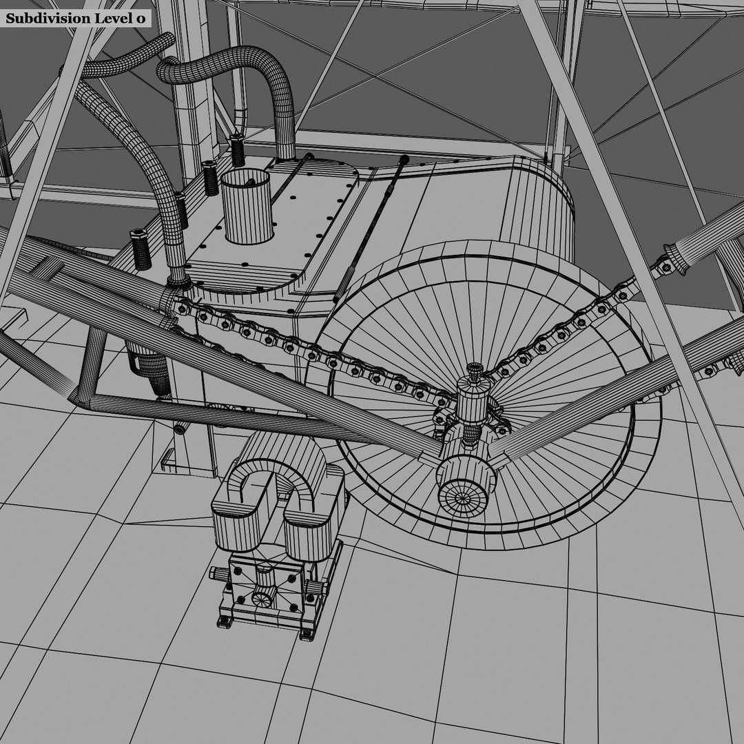 wright flyer 1903 brothers 3d model