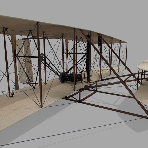 wright flyer 1903 brothers 3d model