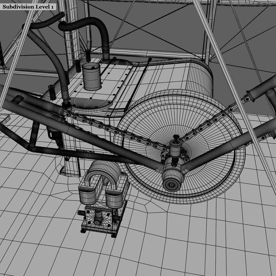 wright flyer 1903 brothers 3d model