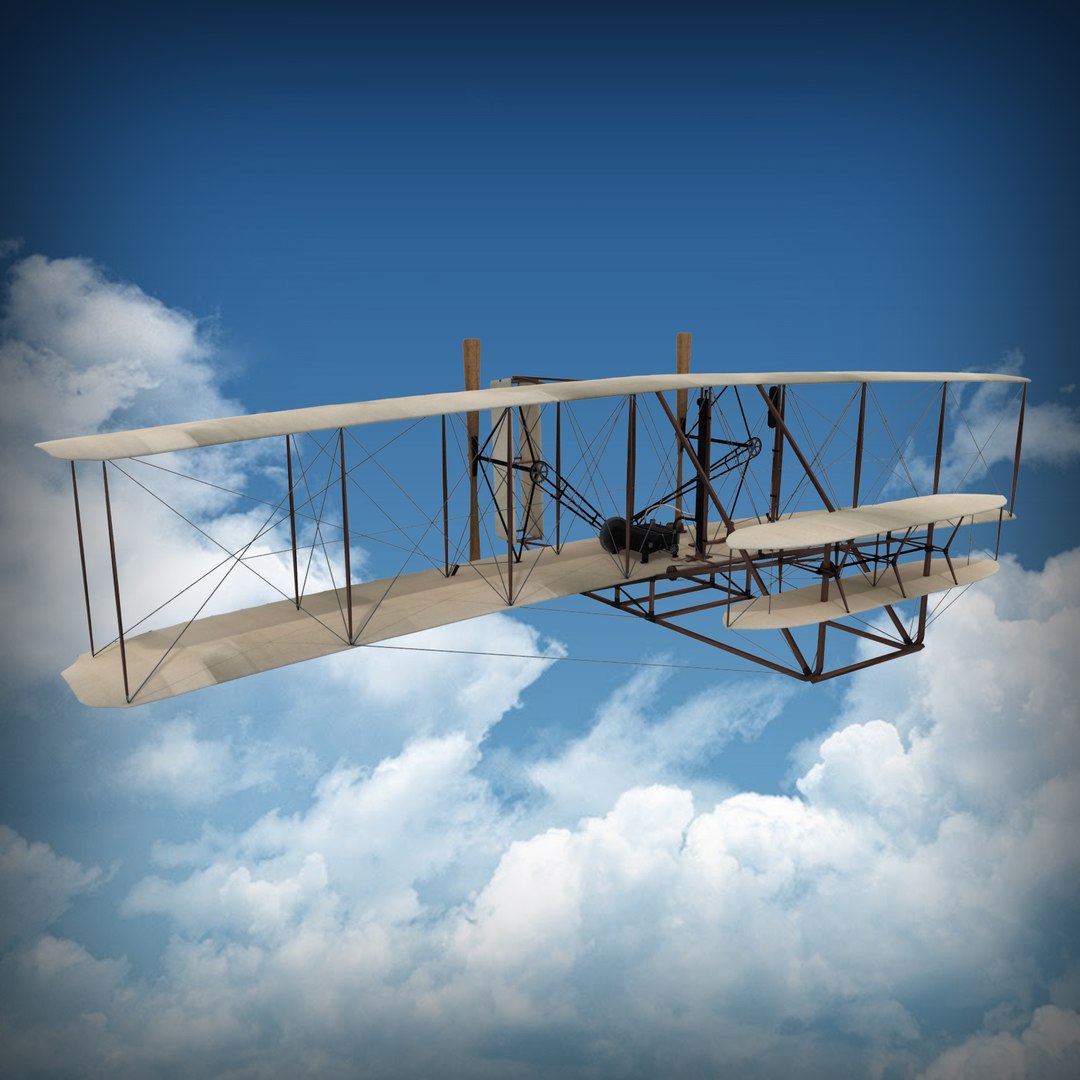 wright flyer 1903 brothers 3d model