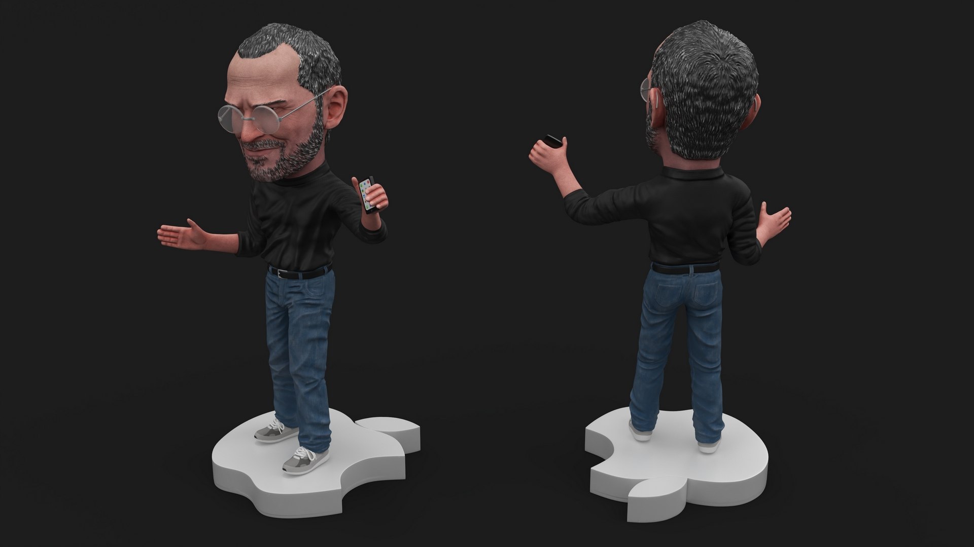 3D Steve Jobs Figurine Presentation Pose For 3D Print Model ...