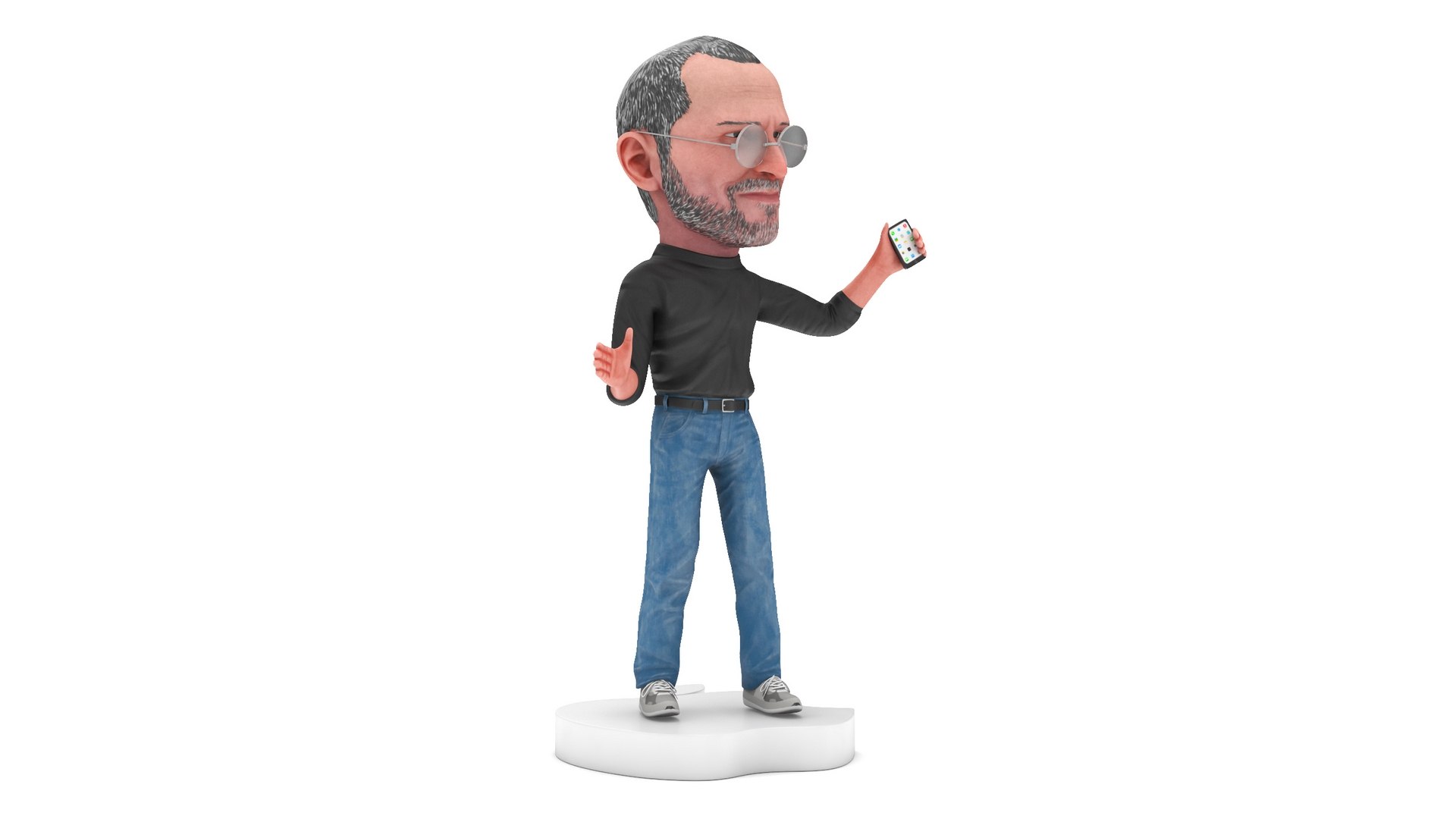 3D Steve Jobs Figurine Presentation Pose For 3D Print Model ...