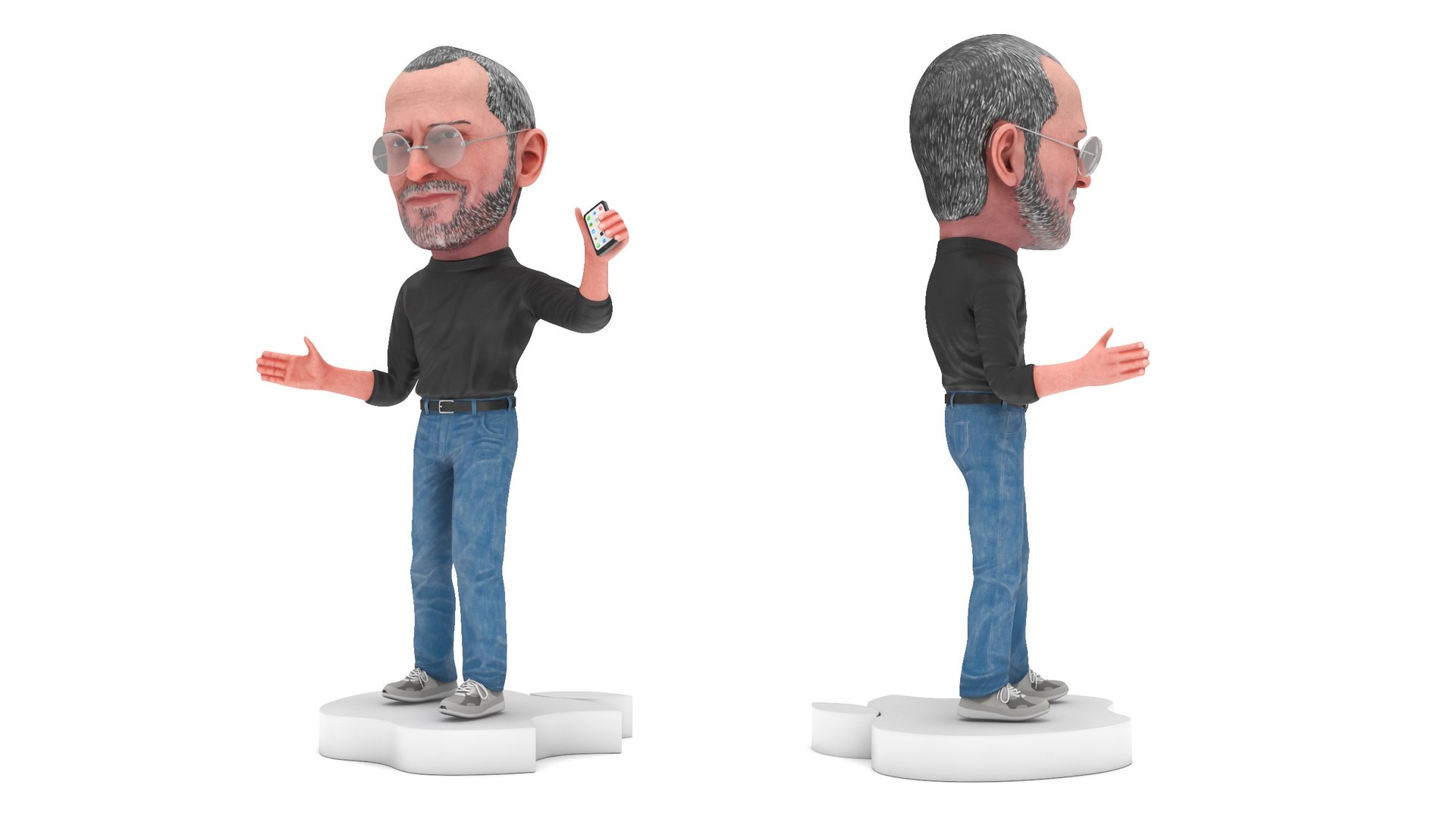 3D Steve Jobs Figurine Presentation Pose For 3D Print Model ...
