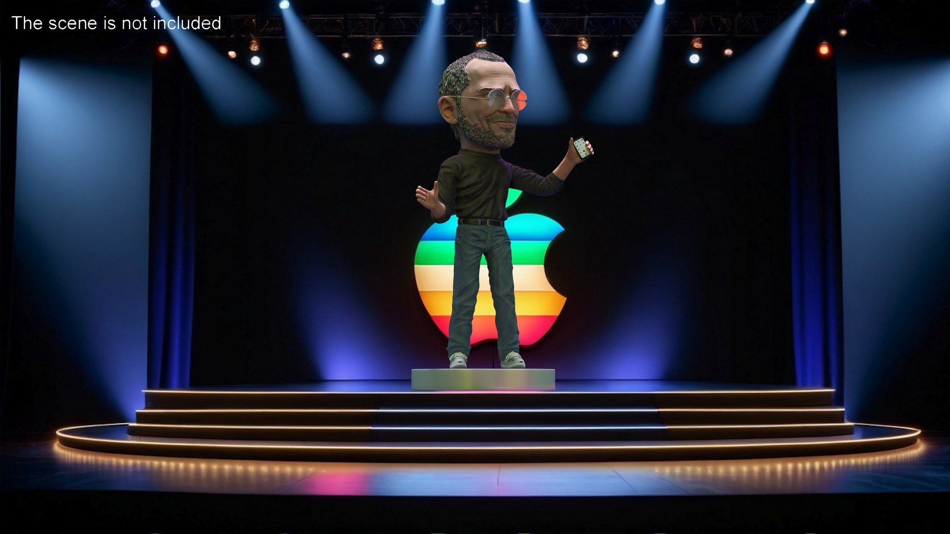 3D Steve Jobs Figurine Presentation Pose For 3D Print Model ...